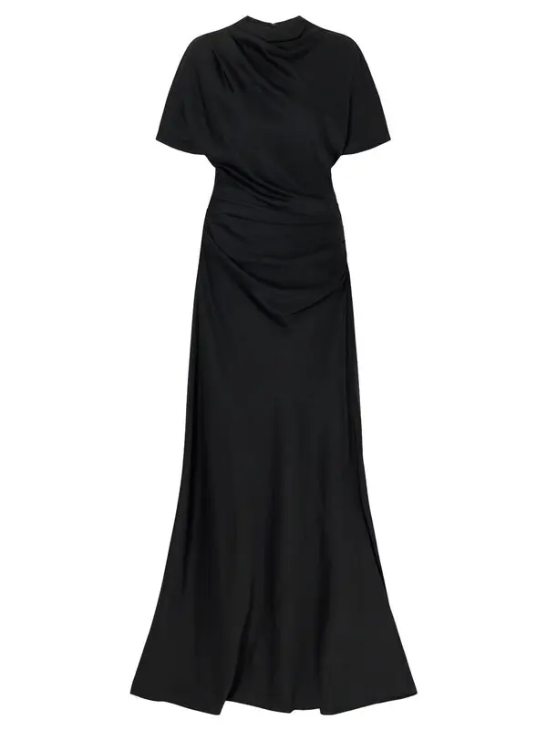 Simkhai Open-back Gathered Jersey Maxi Dress - Black