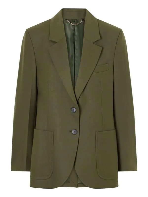 Victoria Beckham Katherine Twill Blazer - Green