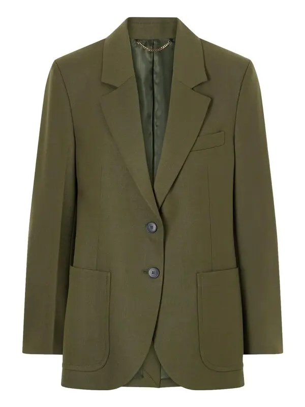 Victoria Beckham Katherine Twill Blazer - Green