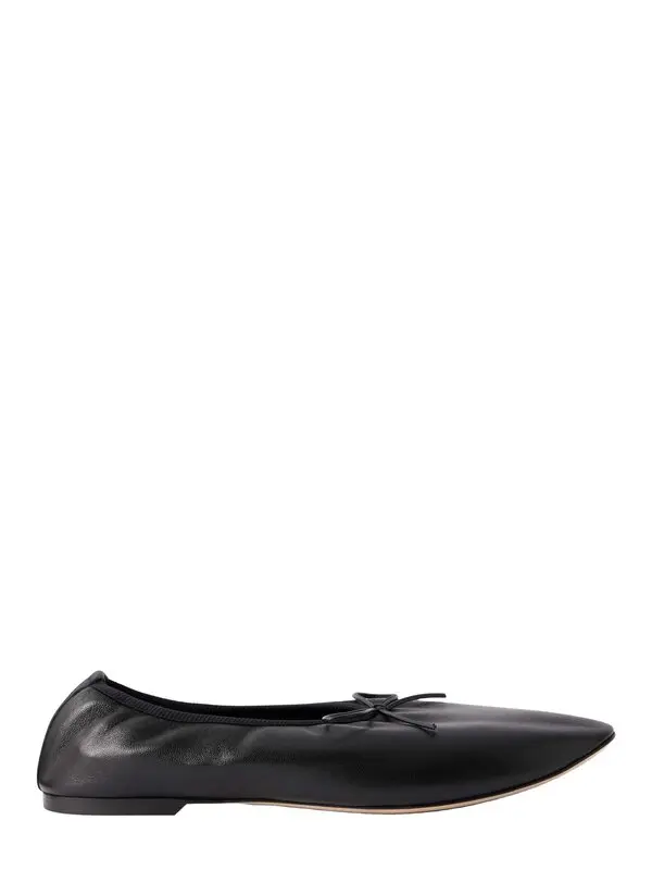 JAMIE HALLER The High Vamp Leather Ballet Flats - Black