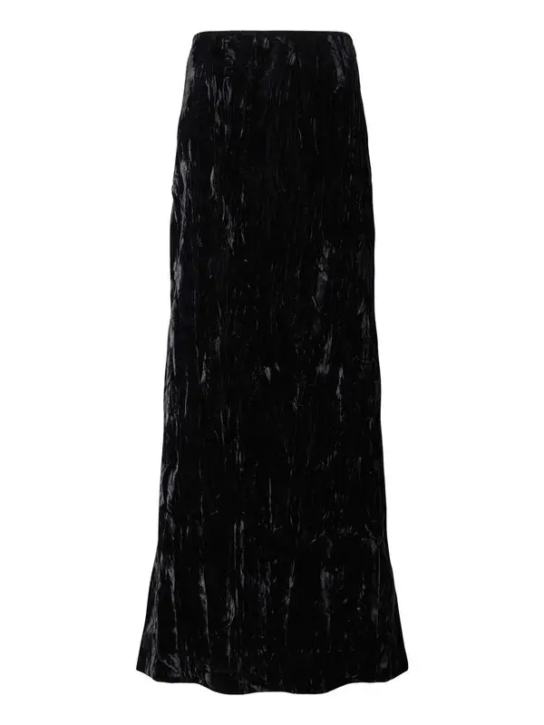Anna Sui Velvet Maxi Skirt - Black