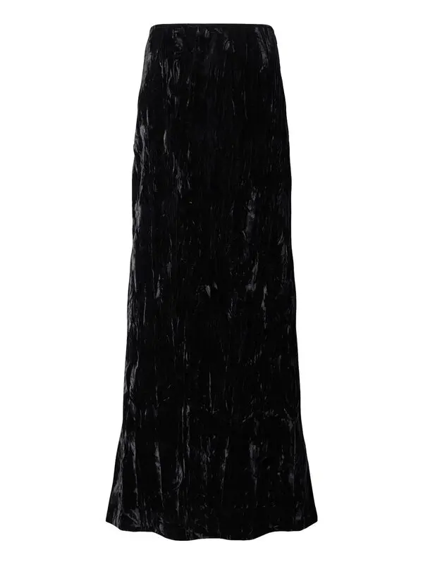 Anna Sui Velvet Maxi Skirt - Black