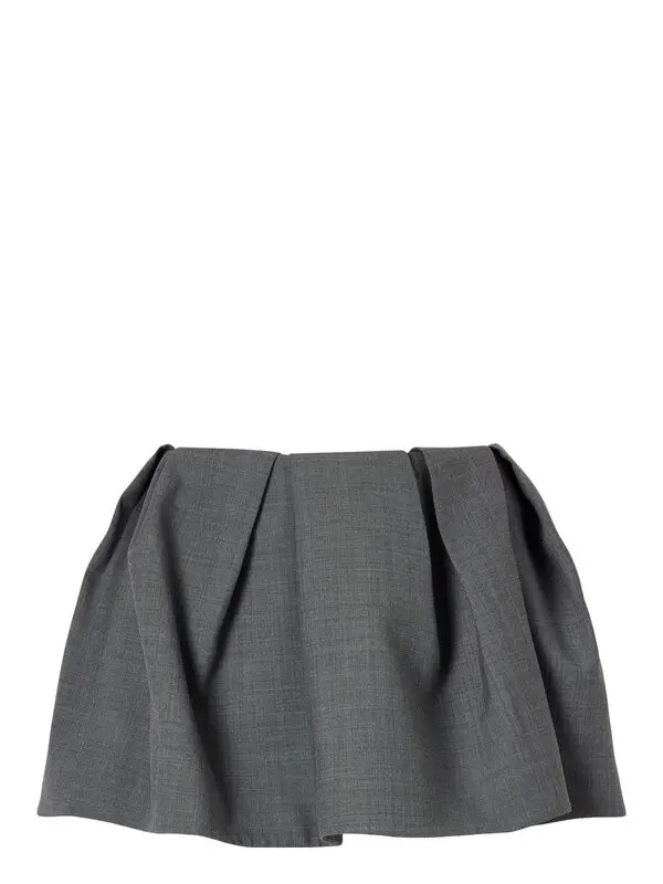 SHUSHU/TONG Wool-blend Mini Skirt - Gray