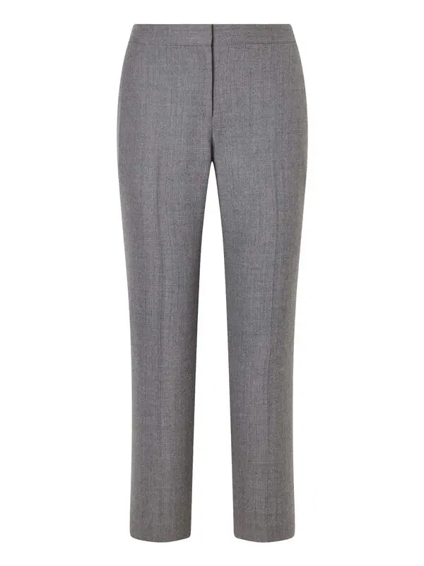Alexander McQueen Wool Straight-leg Pants - Gray