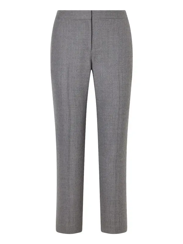 Alexander McQueen Wool Straight-leg Pants - Gray