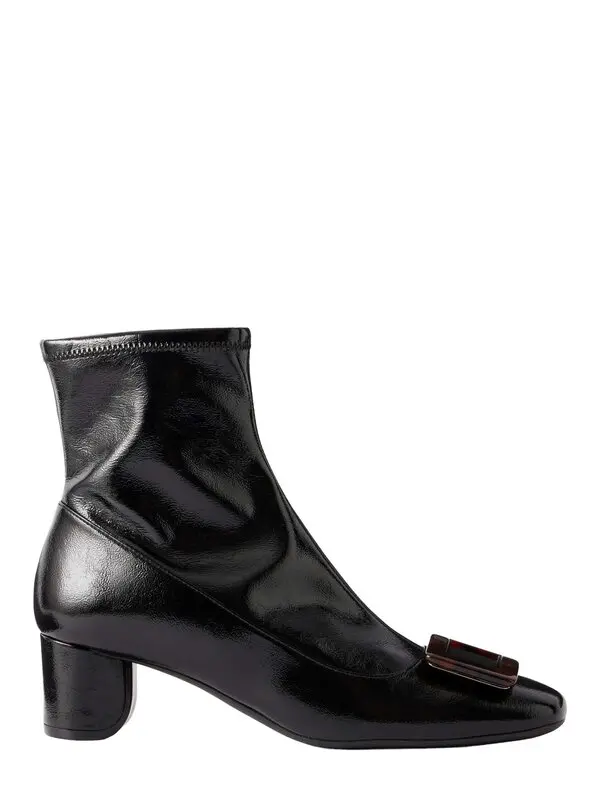 ROGER VIVIER U Look 45 Vegan Material Ankle Boots - Black