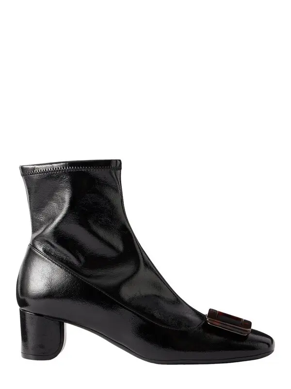 ROGER VIVIER U Look 45 Vegan Material Ankle Boots - Black