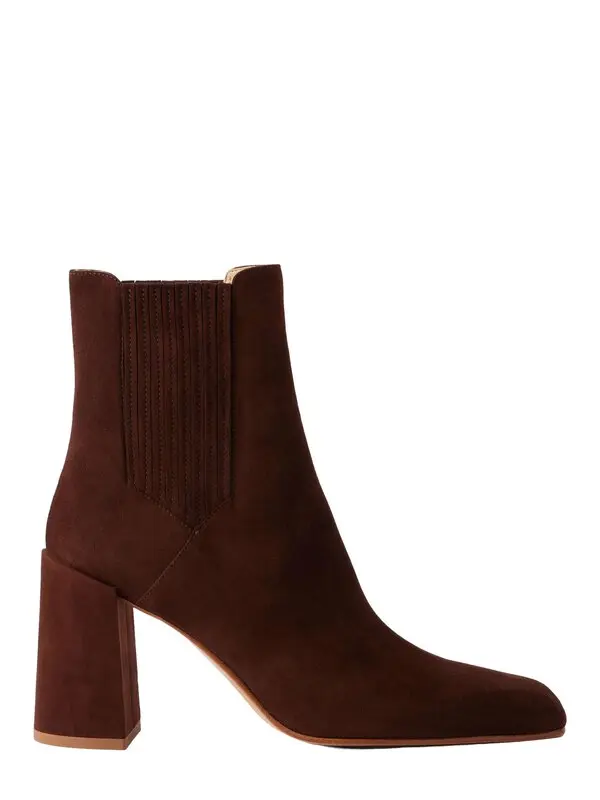 Gabriela Hearst Luke 90 Suede Ankle Boots - Chocolate