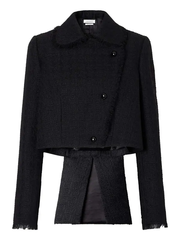 Alexander McQueen Wool And Mohair-blend Tweed Blazer - Black
