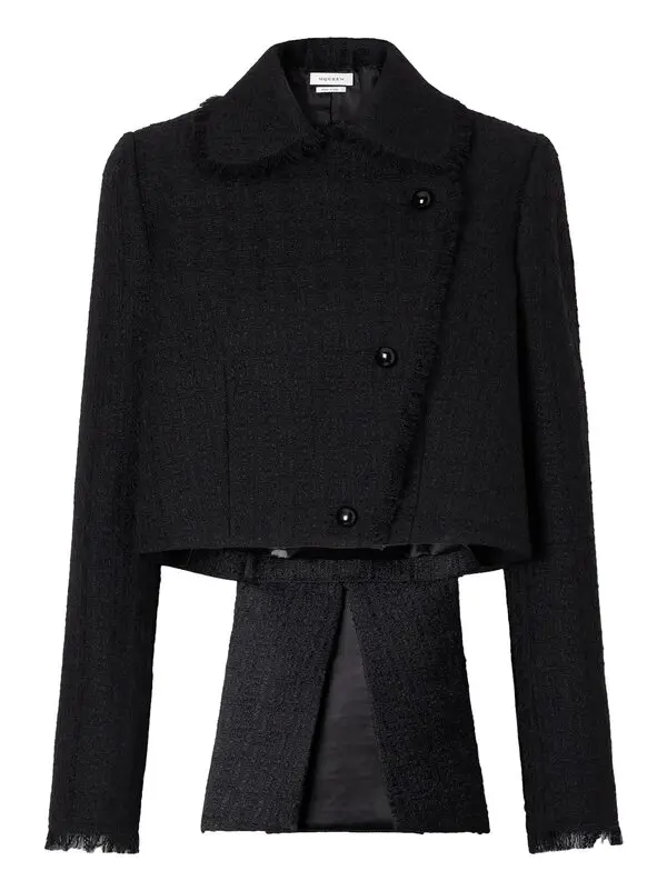 Alexander McQueen Wool And Mohair-blend Tweed Blazer - Black