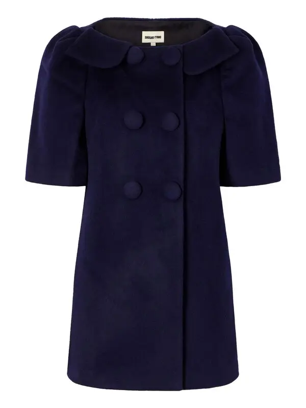 SHUSHU/TONG Wool Coat - Navy