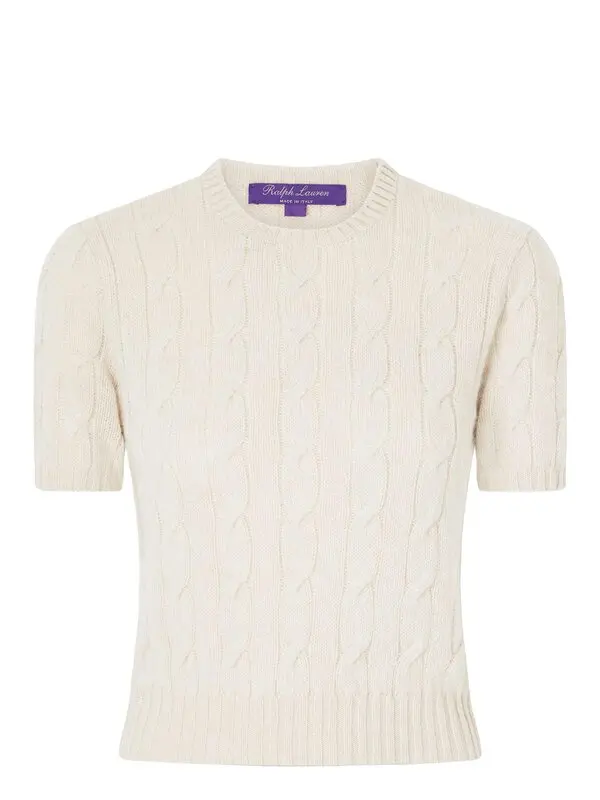 Ralph Lauren Cable-knit Cashmere Sweater - Cream