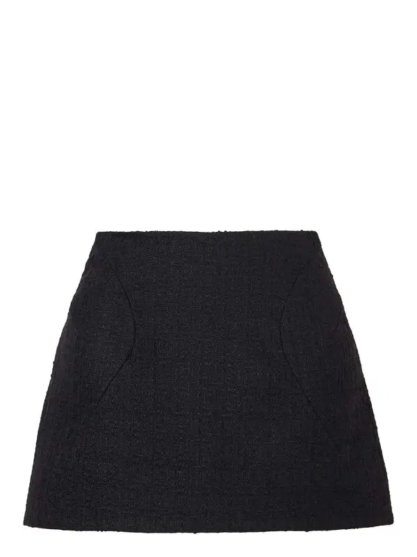 Alexander McQueen Wool And Mohair-blend Tweed Mini Skirt - Black