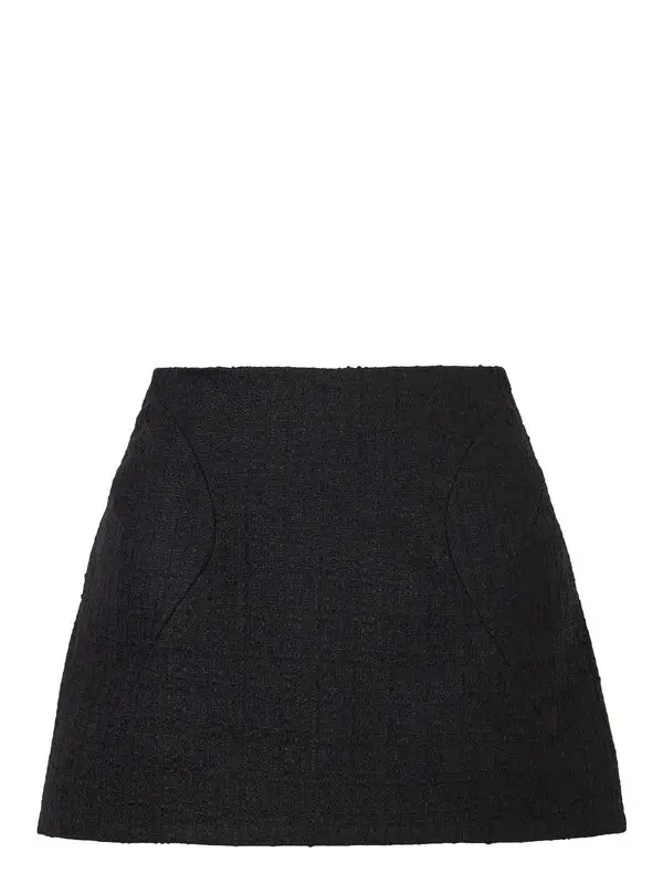 Alexander McQueen Wool And Mohair-blend Tweed Mini Skirt - Black