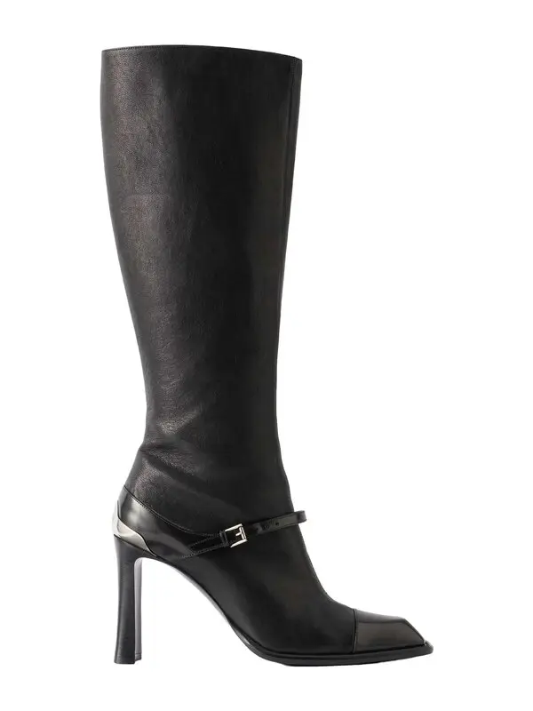 Alexander McQueen Niko Leather Boots - Black