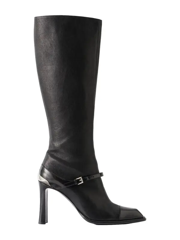 Alexander McQueen Niko Leather Boots - Black