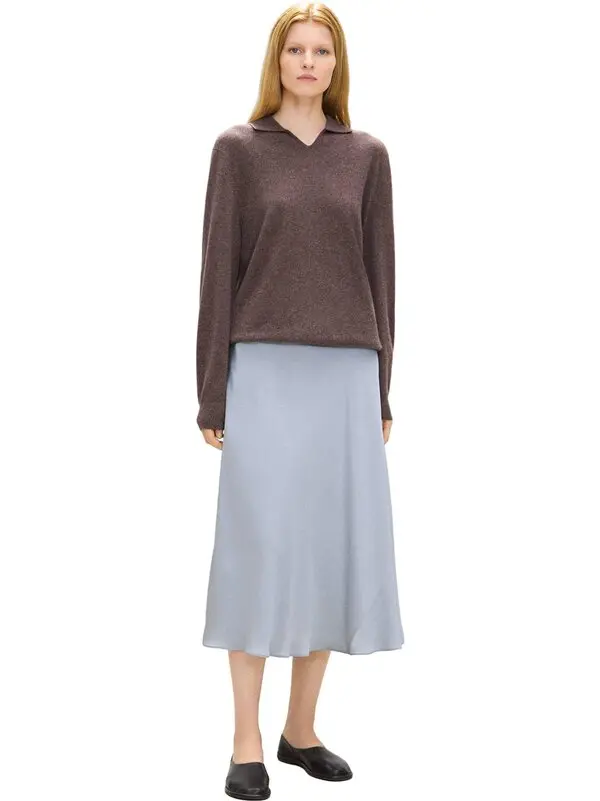Theory Fluid Pull-on Skirt In Silk Georgette - Luna