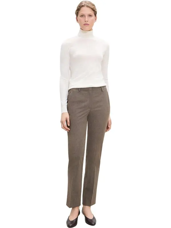 Theory Marcee Pant In Good Wool - Walnut Melange
