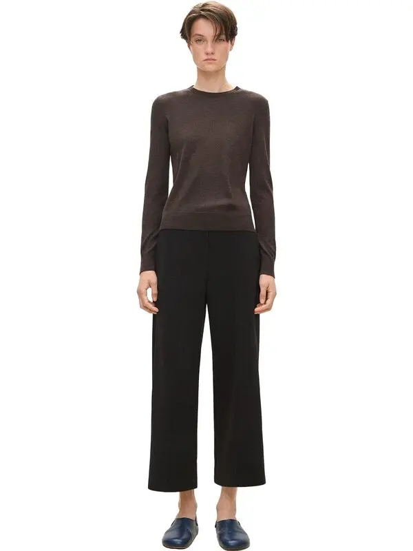Theory Classic Straight Pull-on Pant In Admiral Crepe - Black