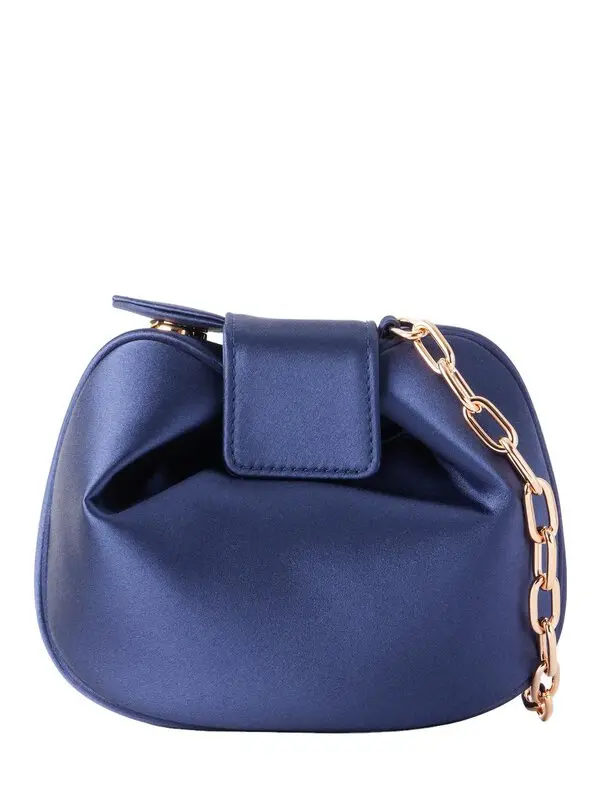 Gabriela Hearst Soft Demi Satin Clutch - Blue