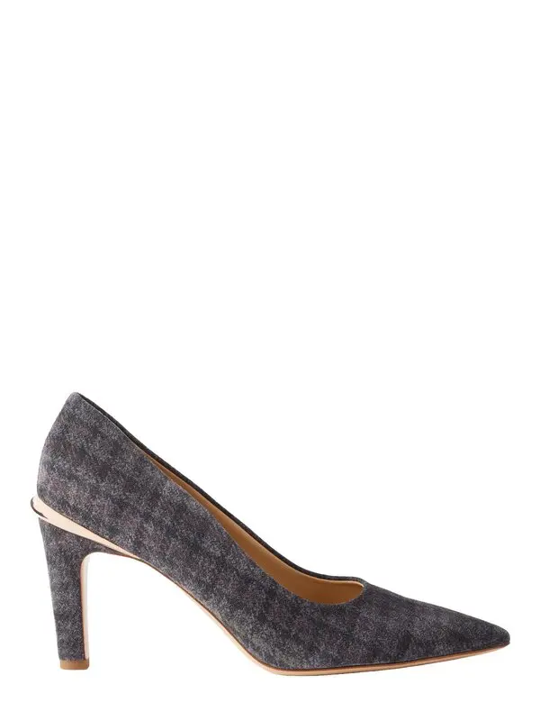 Gabriela Hearst Edwina 75 Suede Pumps - Gray