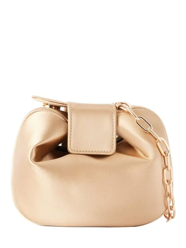 Gabriela Hearst Soft Demi Satin Clutch - Tan