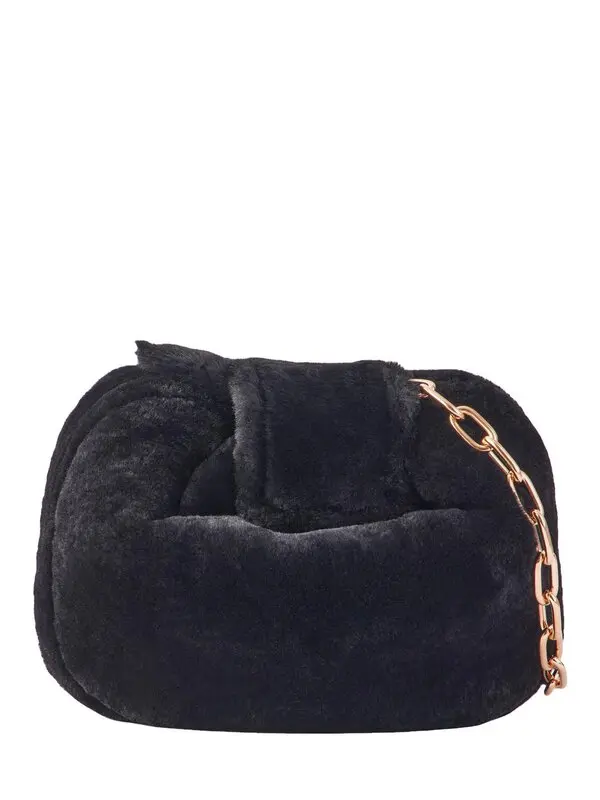 Gabriela Hearst Demi Shearling Clutch - Black
