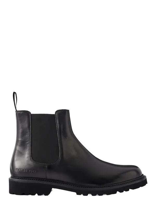 COMMON PROJECTS Leather Chelsea Boots - Black