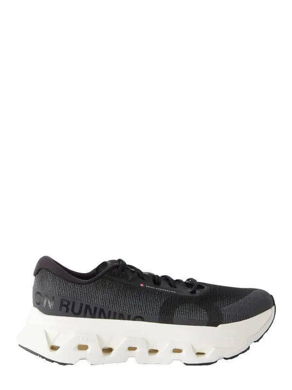 On Cloudmonster 3 Rubber-trimmed Stretch-knit Sneakers - Black