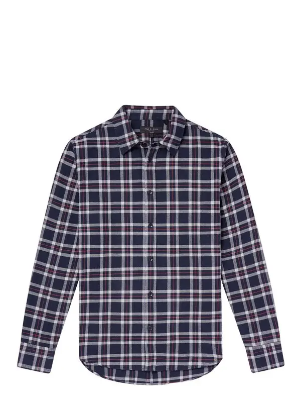 Rag & Bone Tomlin Checked Cotton-flannel Shirt - Blue