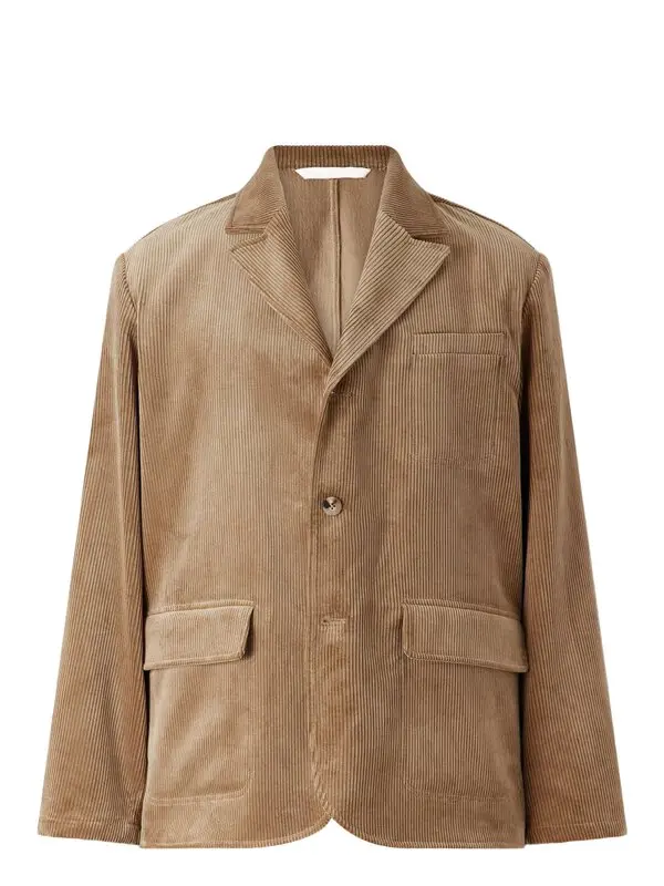 De Bonne Facture Métier Cotton-corduroy Suit Jacket - Beige