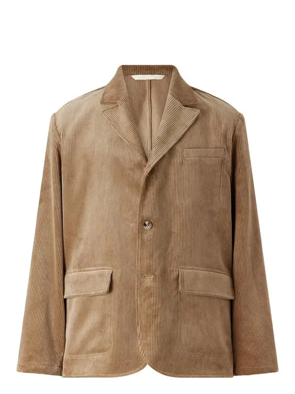 De Bonne Facture Métier Cotton-corduroy Suit Jacket - Neutrals