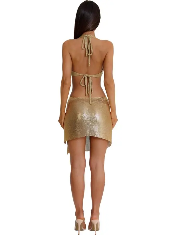 OUTCAST Guiliana Crop Top - Gold