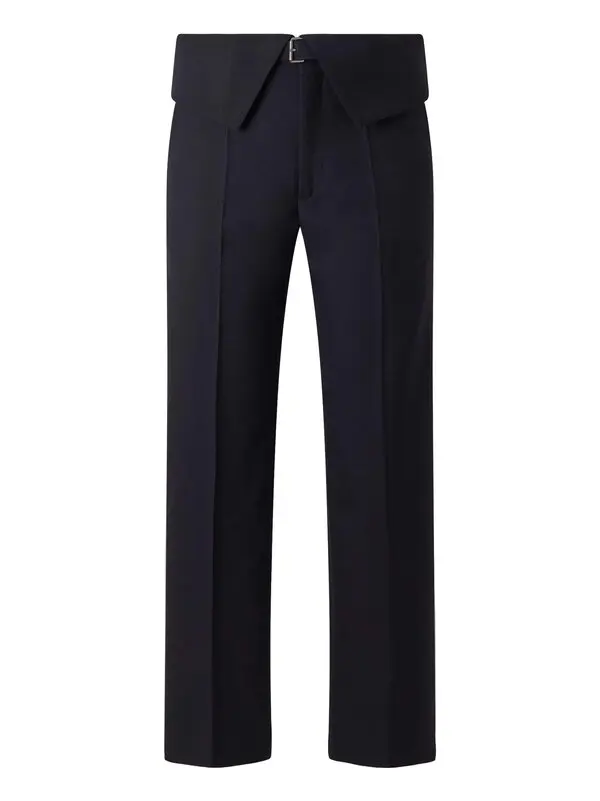 Dries Van Noten Flared Belted Wool-twill Trousers - Black