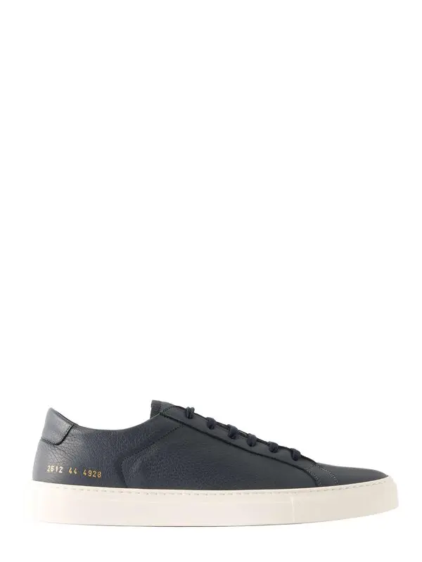 COMMON PROJECTS Achilles Full-grain Leather Sneakers - Navy