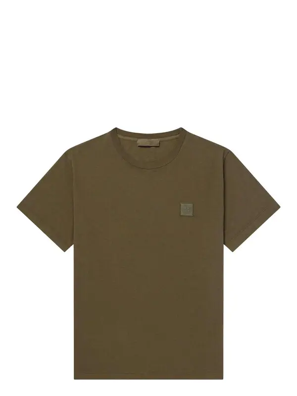 Stone Island Ghost Logo-appliquéd Cotton-jersey T-shirt - Green