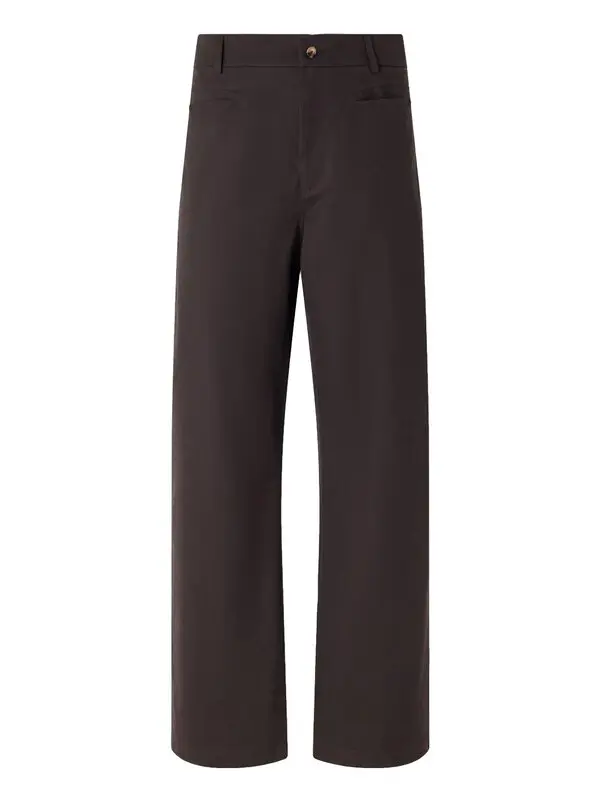 De Bonne Facture Gardian Straight-leg Cotton-twill Trousers - Brown
