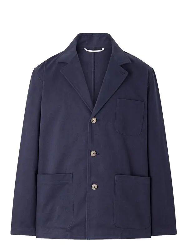 De Bonne Facture Cotton-twill Jacket - Blue