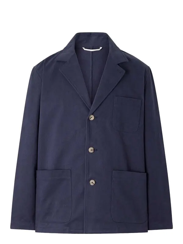 De Bonne Facture Cotton-twill Jacket - Navy