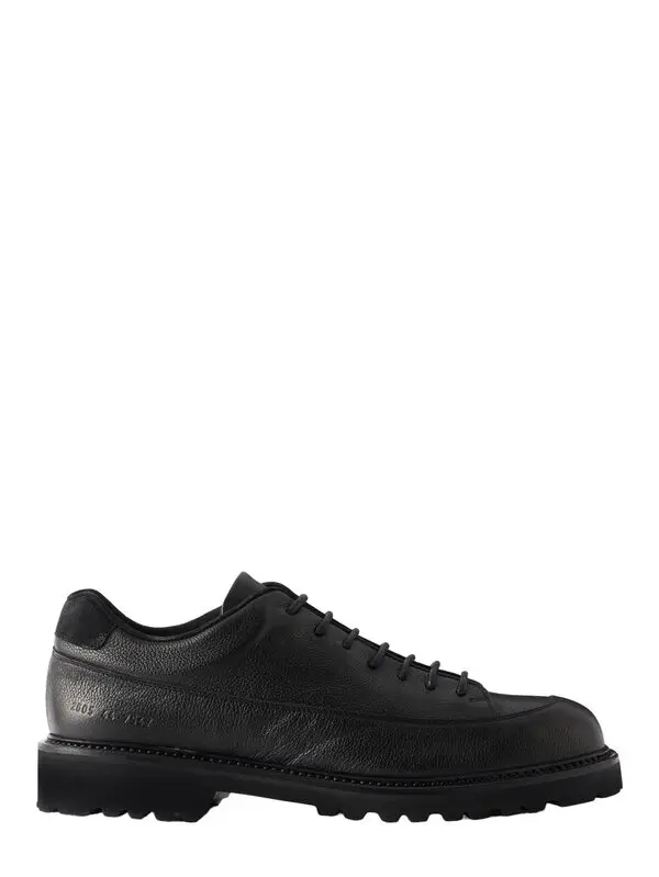 COMMON PROJECTS Hiker Low Suede-trimmed Full-grain Leather Hiking Boots - Black