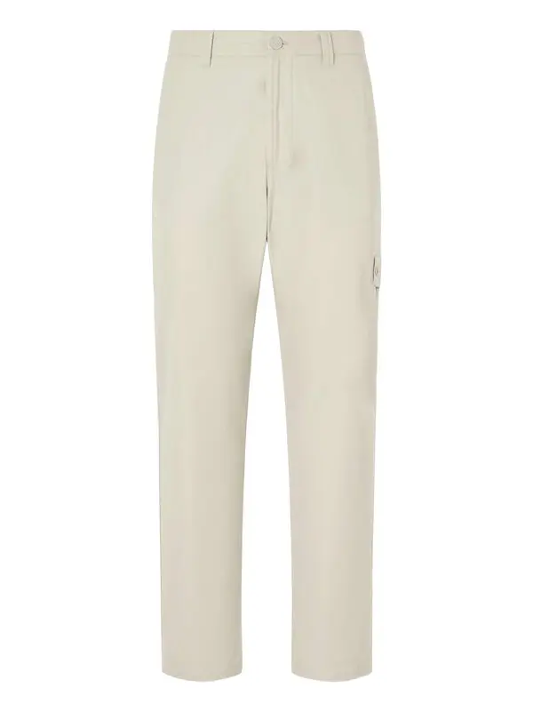 Stone Island Ghost Straight-leg Logo-appliquéd Cotton-canvas Chinos - Beige