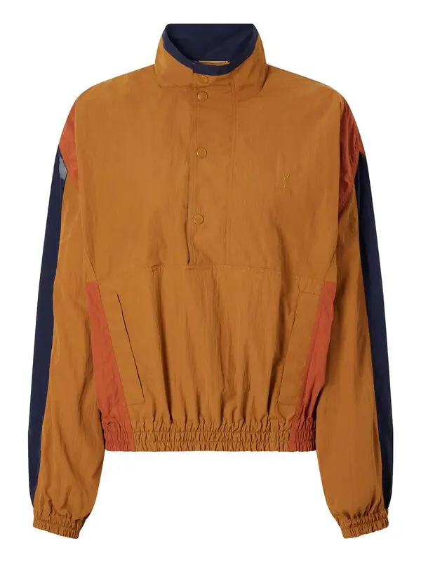 Saint Laurent Cropped Shell Jacket - Brown