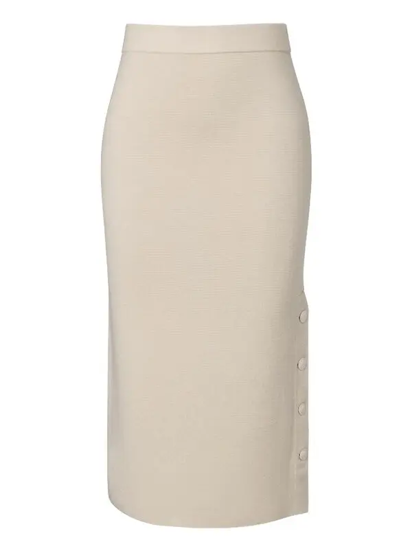 Max Mara Wool And Cashmere Midi Skirt - Beige