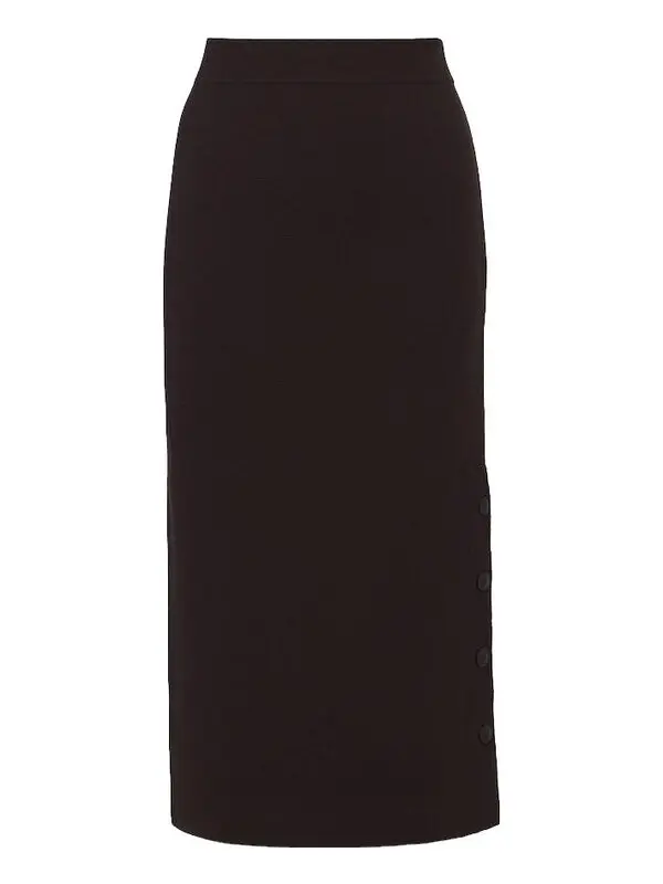 Max Mara Wool And Cashmere Midi Skirt - Brown