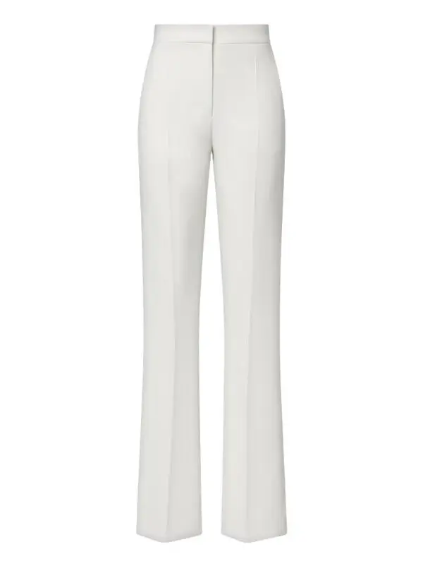 Max Mara Elegant Cady Straight-leg Pants - White