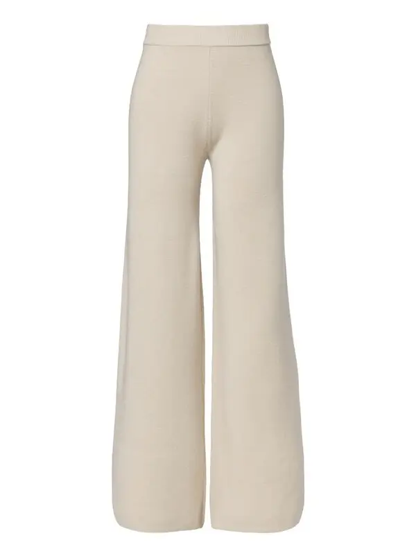Max Mara Wool And Cashmere Wide-leg Pants - Beige