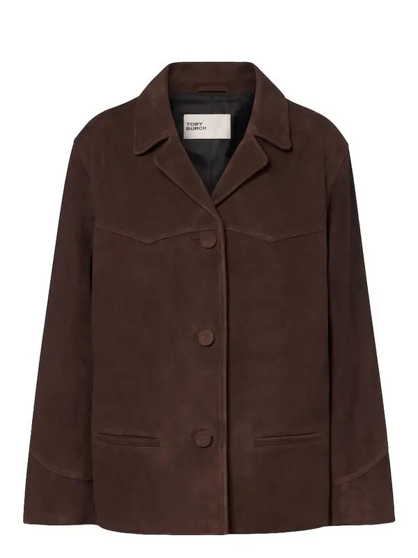 Tory Burch Suede Jacket - Brown