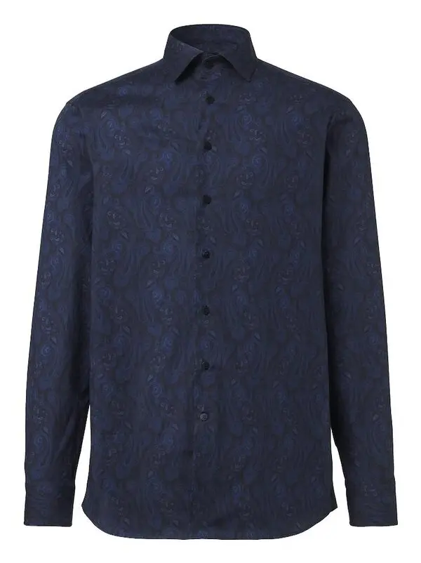 Etro Paisley Cotton-blend Poplin Shirt - Blue