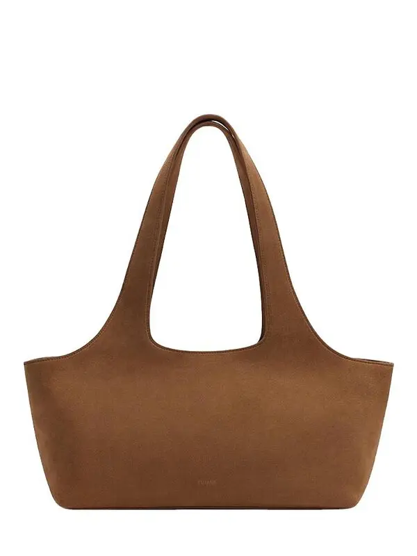 Cuyana Suede East West System Tote - Cognac