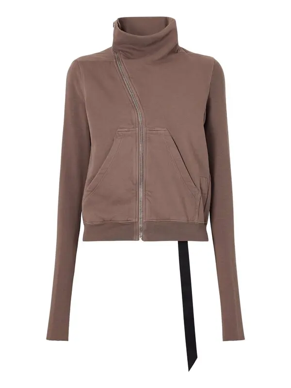 Rick Owens Cotton-jersey Zip-up Cardigan - Grape
